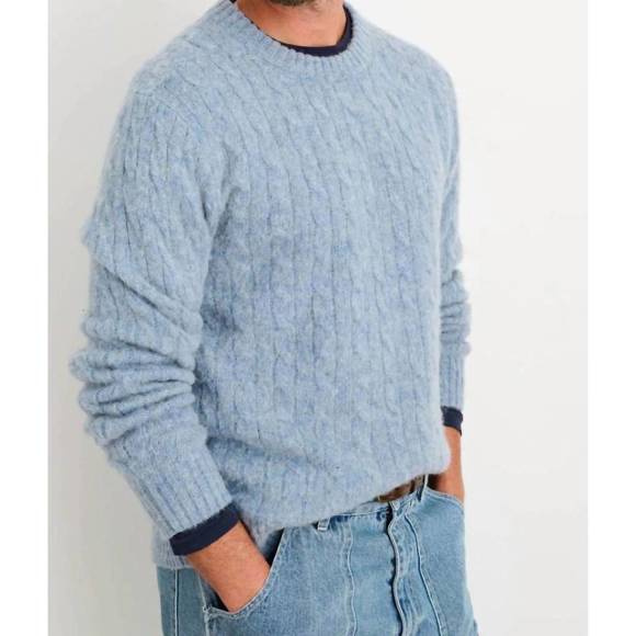 Alex Mill | Sweaters | New Alex Mill Pilly Cable Crewneck In Heather ...